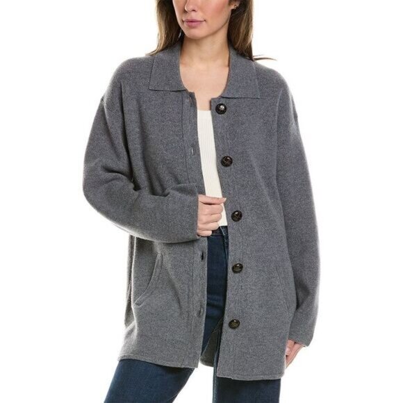 Alashan | Sweaters | Alashan Size M Merino Wool Gray Button Down ...